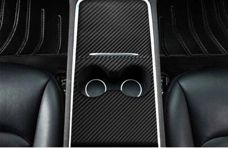 Model 3 Carbon Fibre Design Center Console Wrap - Tesla Market